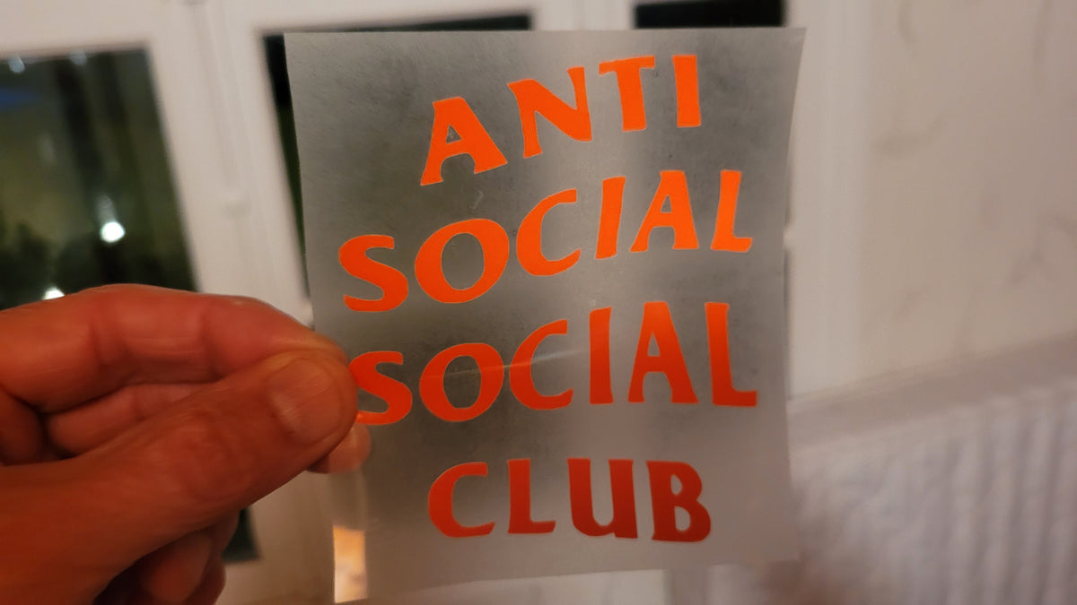 Anti Social Club Logo Iron-on Sticker (heat transfer) – Customisation Club