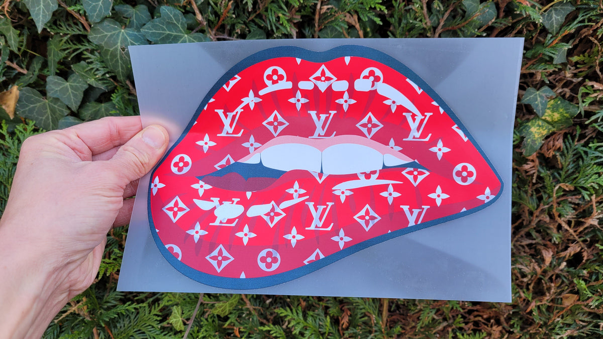 LV Louis Vuitton lips Big Color Logo – Customisation Club